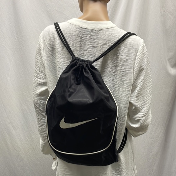 Nike | Bags | Nike Black With White Drawstring Bagbackpack | Poshmark